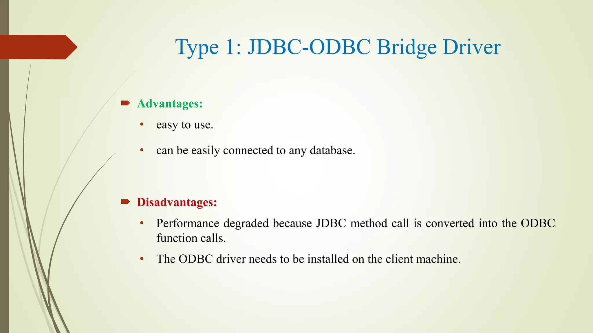 Types of Drivers in JDBC | PPTX