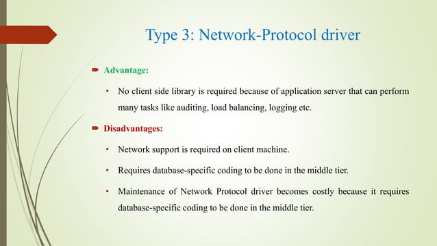 Types of Drivers in JDBC | PPTX | Operating Systems | Computer Software ...
