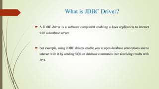 Types of Drivers in JDBC | PPTX