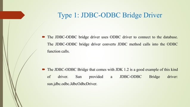Types of Drivers in JDBC | PPTX | Operating Systems | Computer Software ...
