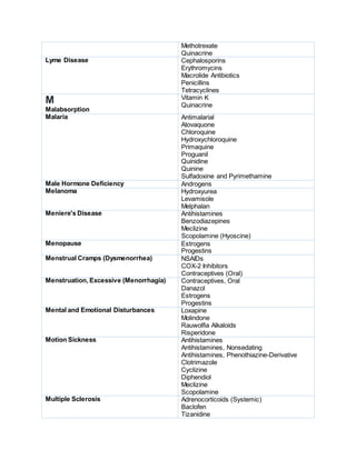 Types of drugs and their functions | DOCX