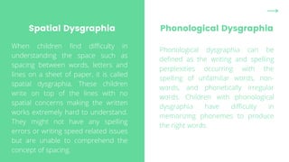 Types of dysgraphia | PDF
