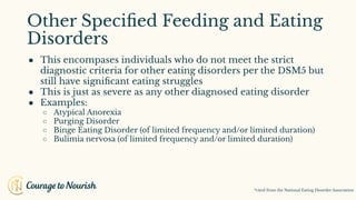 Types of eating disorders and treatment options | PDF
