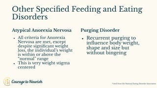 Types of eating disorders and treatment options | PDF