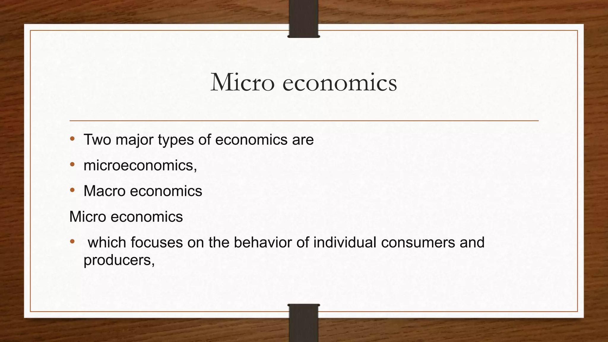 types of economics. | PPTX
