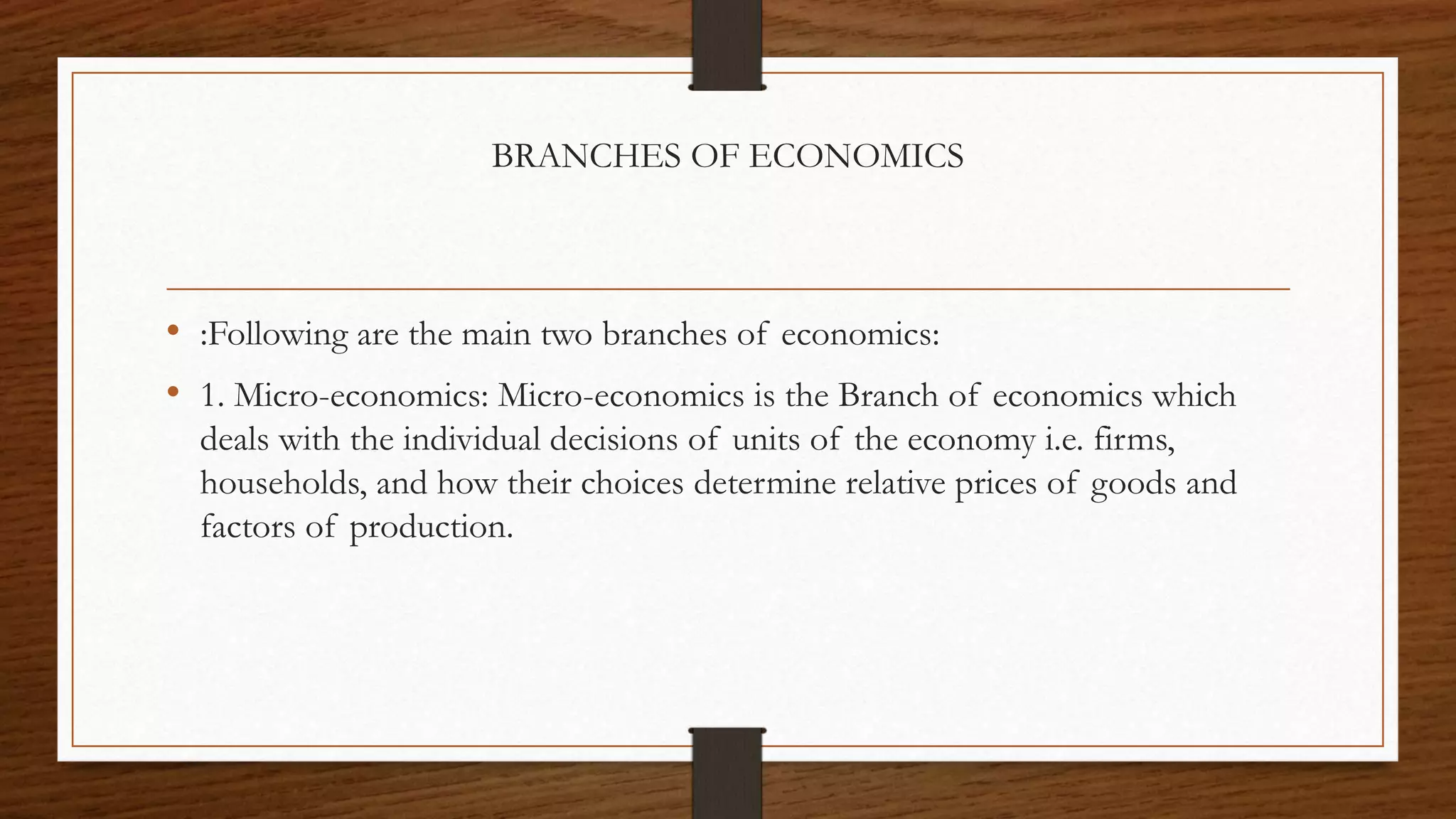 types of economics. | PPTX