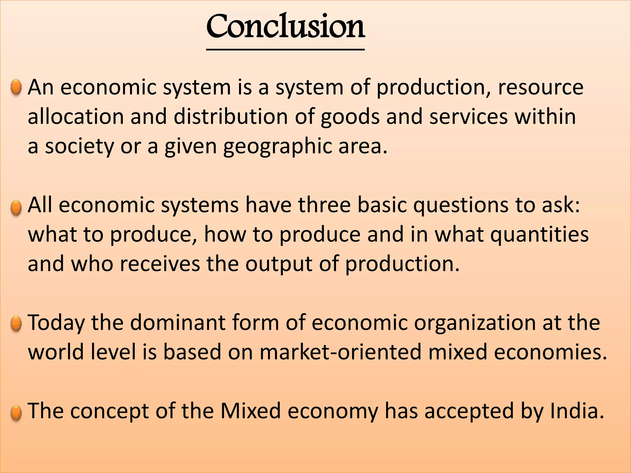 Types of economic system | PPTX