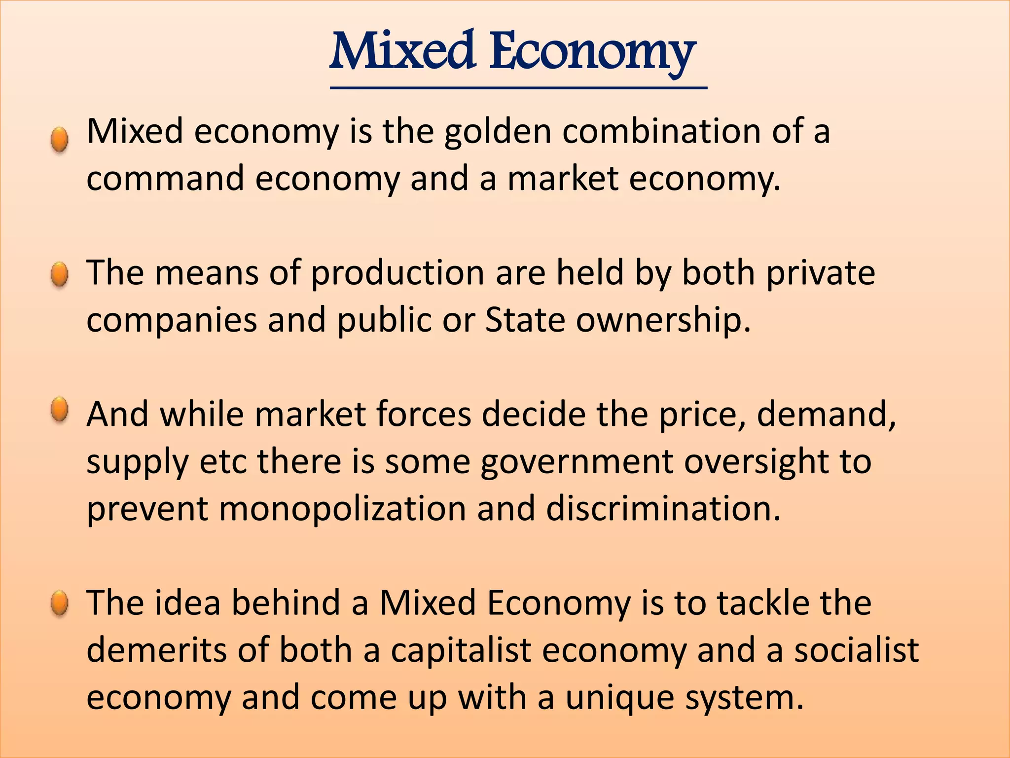 Types of economic system | PPTX