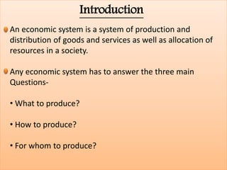 Types of economic system | PPTX