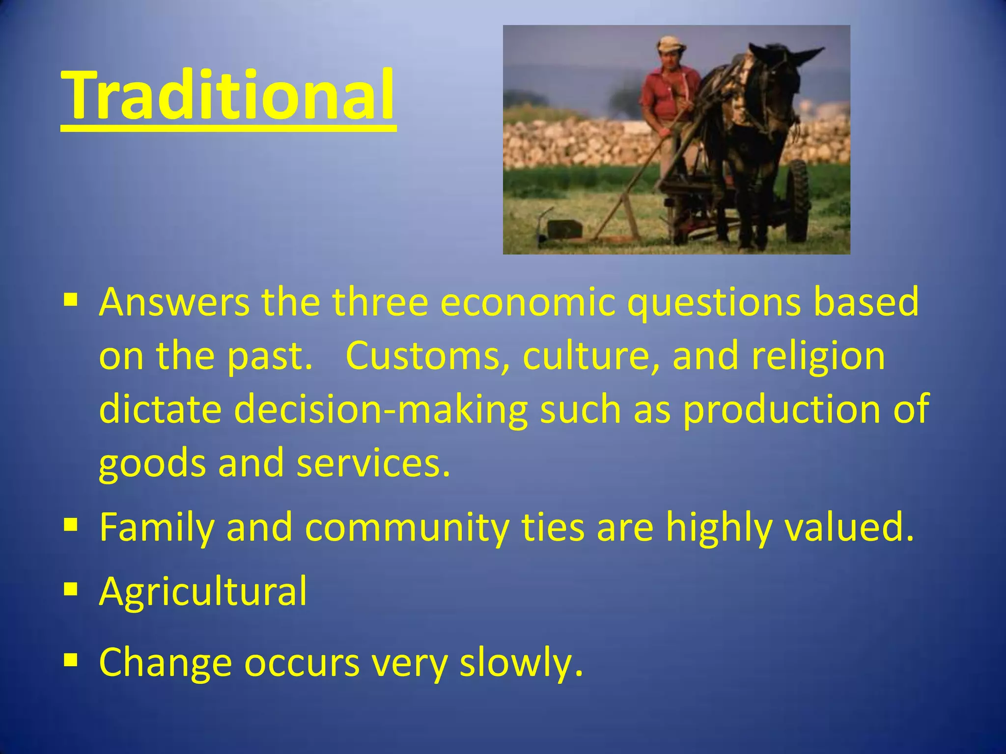 Types of economic systems | PPTX