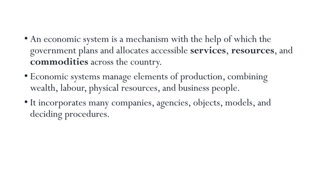 TYPES OF ECONOMIC SYSTEMS.pdf | Economy | Business and Finance