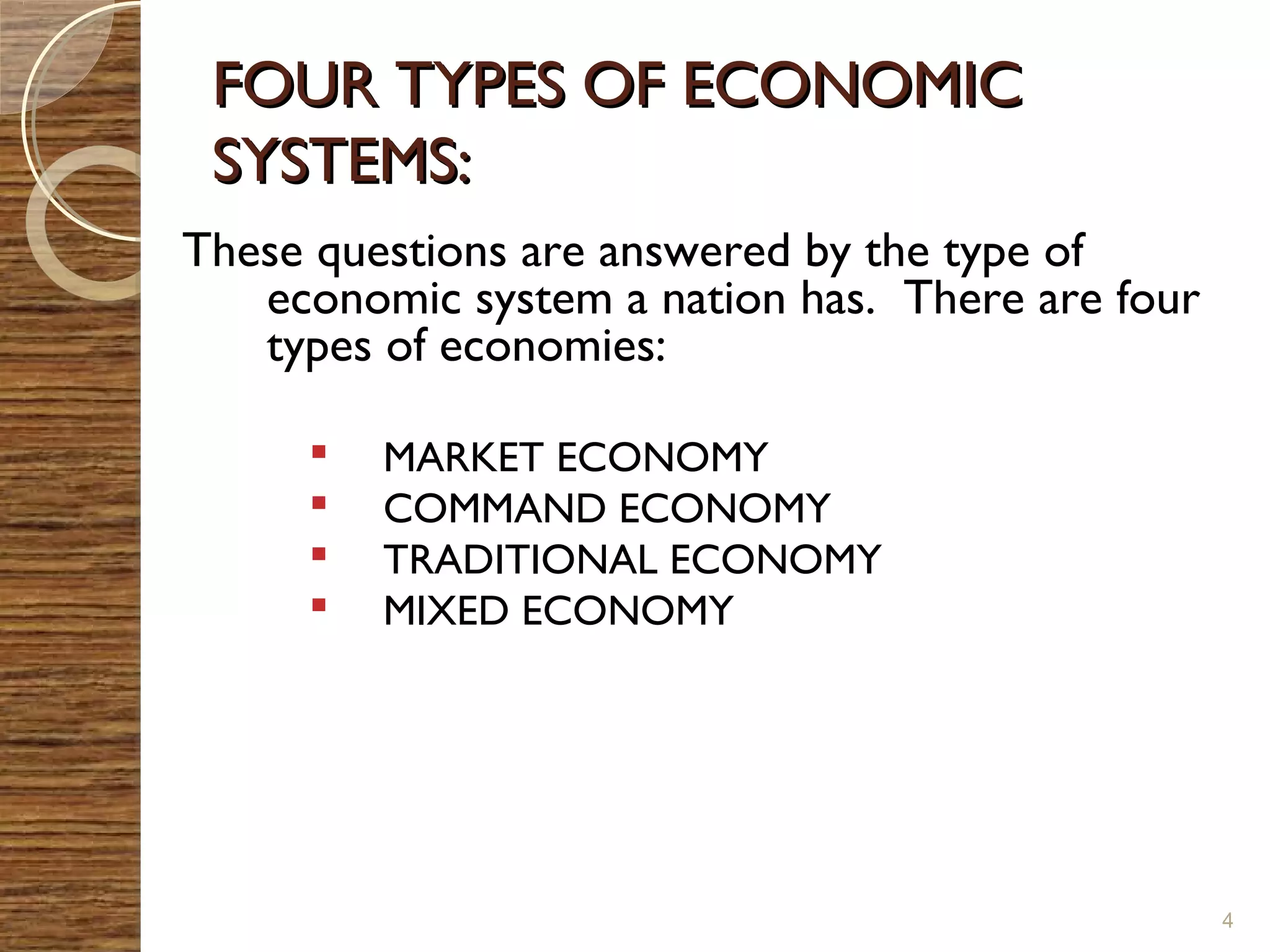 Typesof economicsystems johnreport | PPT | Business | Business and Finance