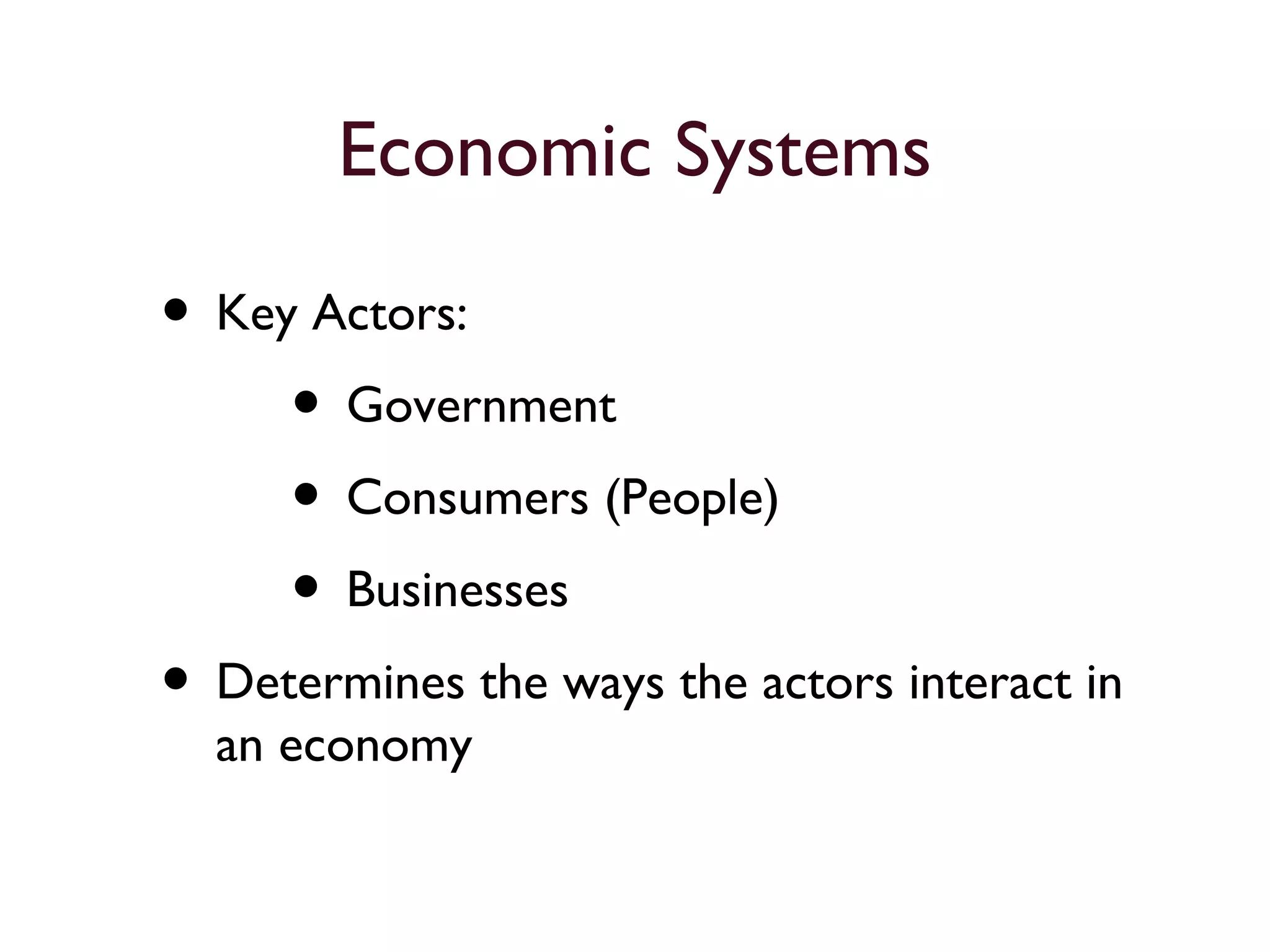 Types of Economies | PPT
