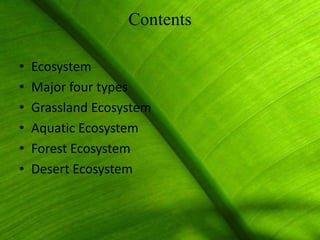 Types of ecosystem | PPTX