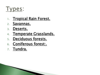 Types of ecosystem | PPTX
