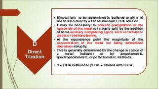 Types of EDTA titration . | PPT