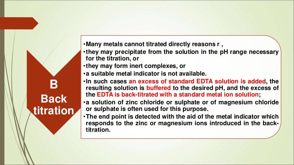Types of EDTA titration . | PPT