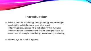 Types of education | PPTX