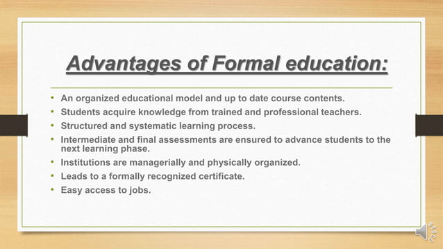 Types of education formal, informal and non formal | PPTX