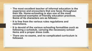 Types of education formal, informal and non formal | PPTX