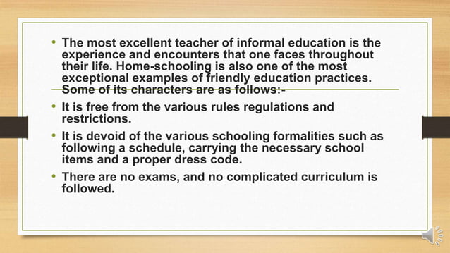 Types of education formal, informal and non formal | PPTX