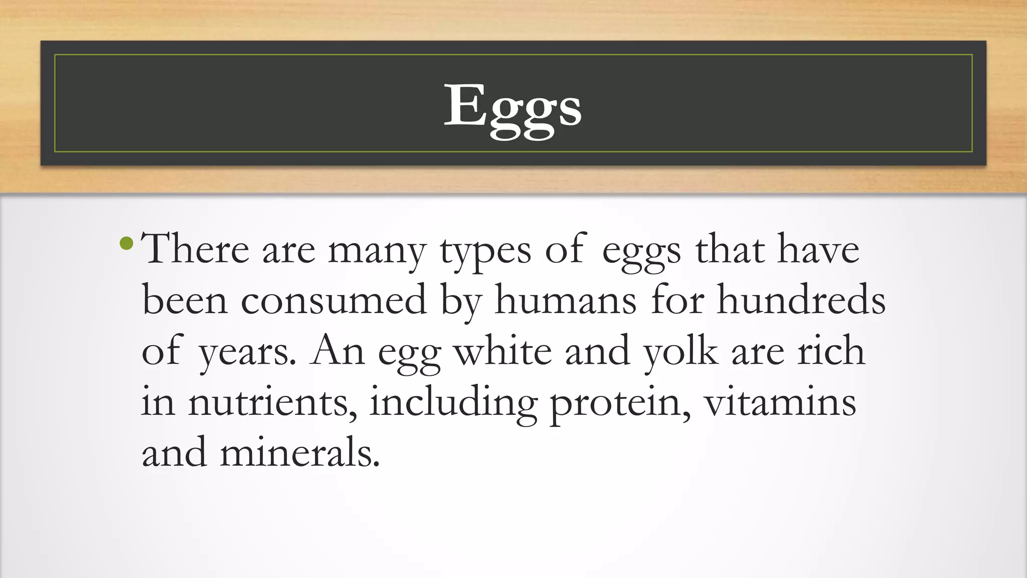 Types of the eggs | PPTX