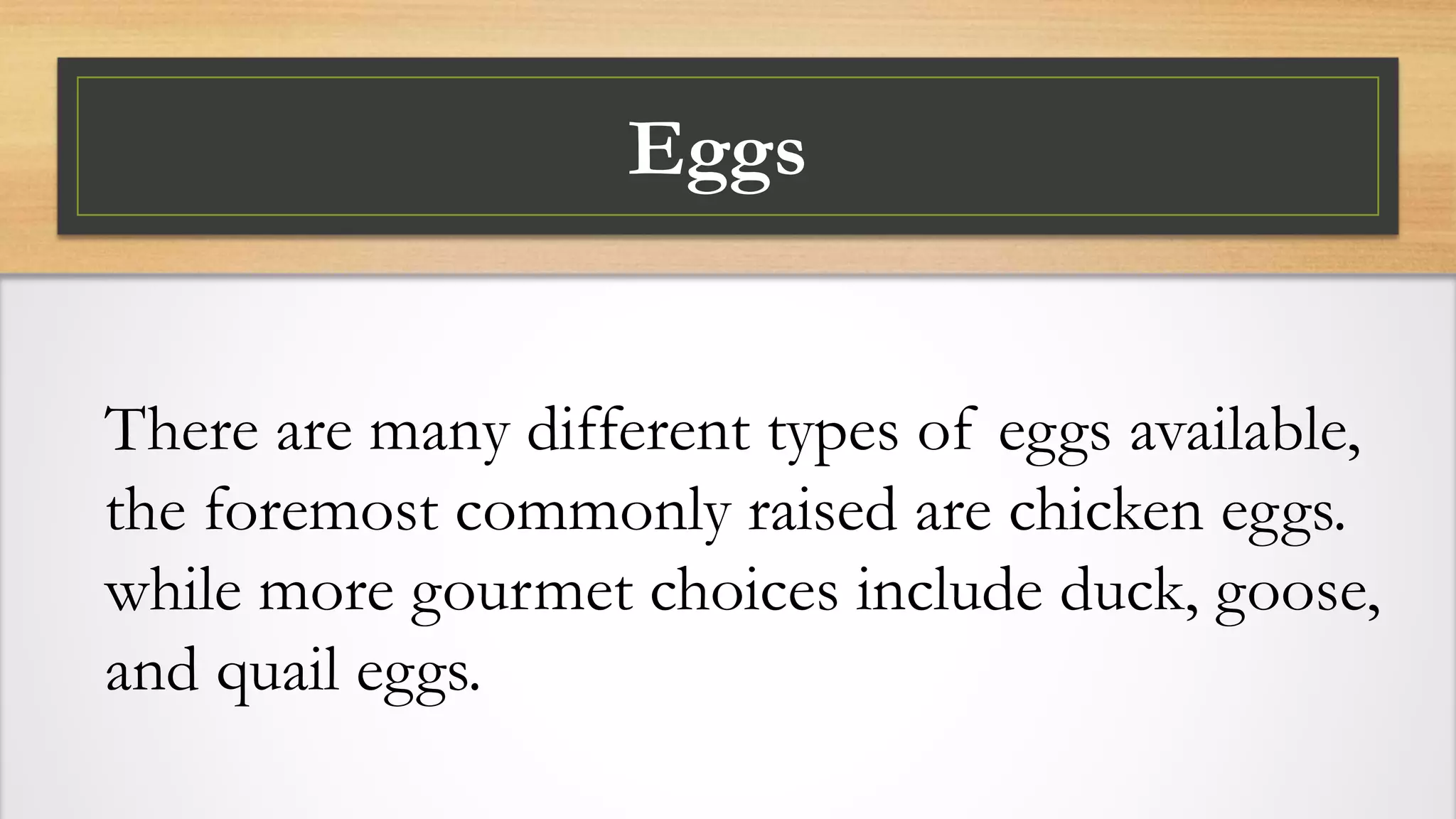 Types of the eggs | PPTX