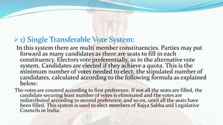 Types of electoral system and Indian electoral system | PPTX