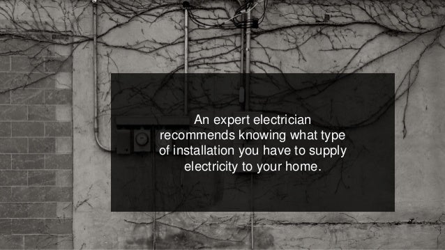 Types of electrical installation in a home | PPTX