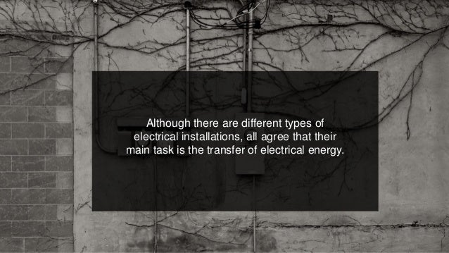 Types of electrical installation in a home | PPTX