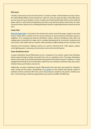 Types of electrical lt panels used in industr1 | PDF