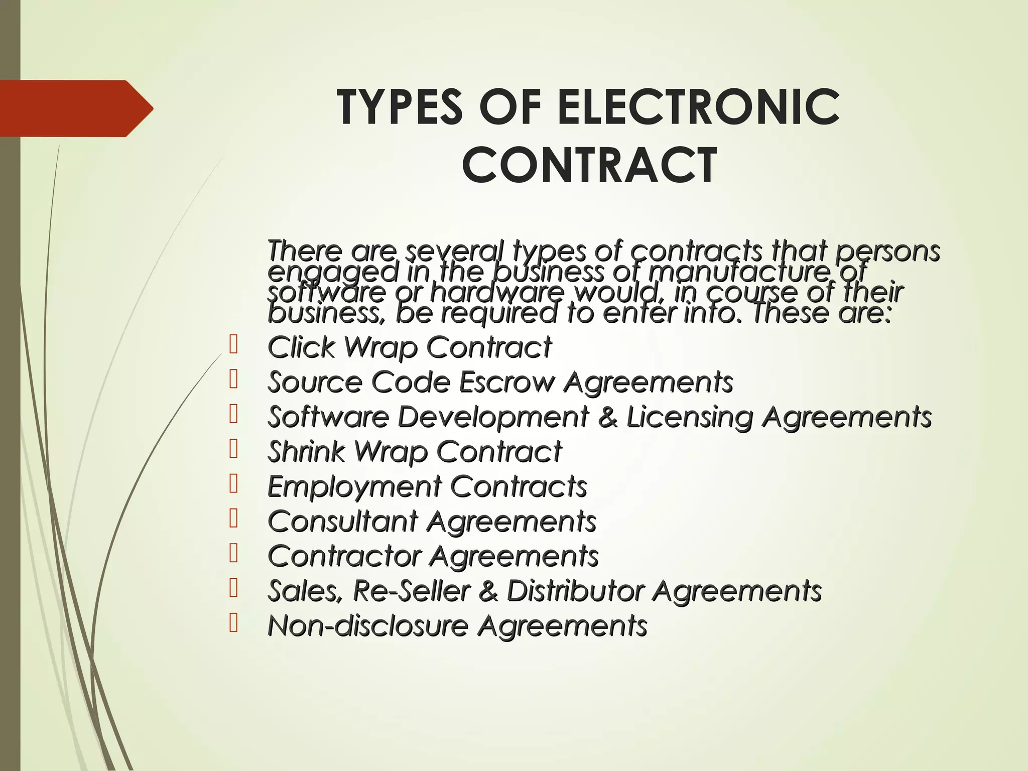 Types of electronic contracts | PPT