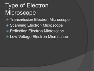 Types of electron microscope | PPTX