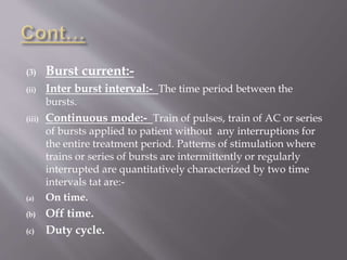 Types of electrotherapeutic current | PPTX