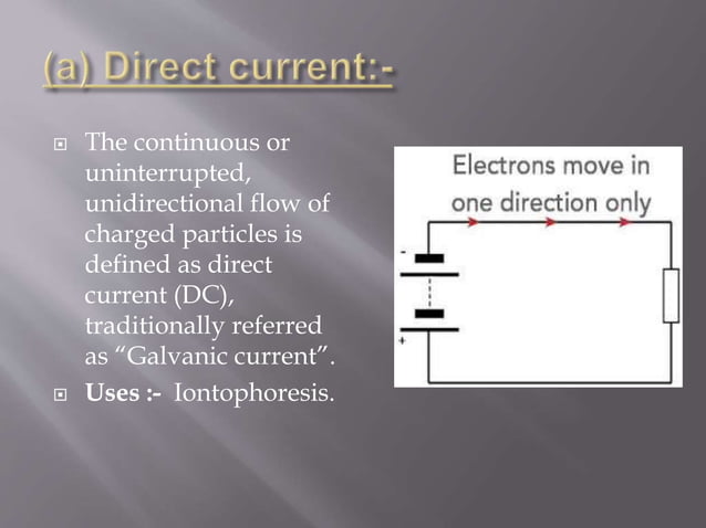 Types of electrotherapeutic current | PPTX