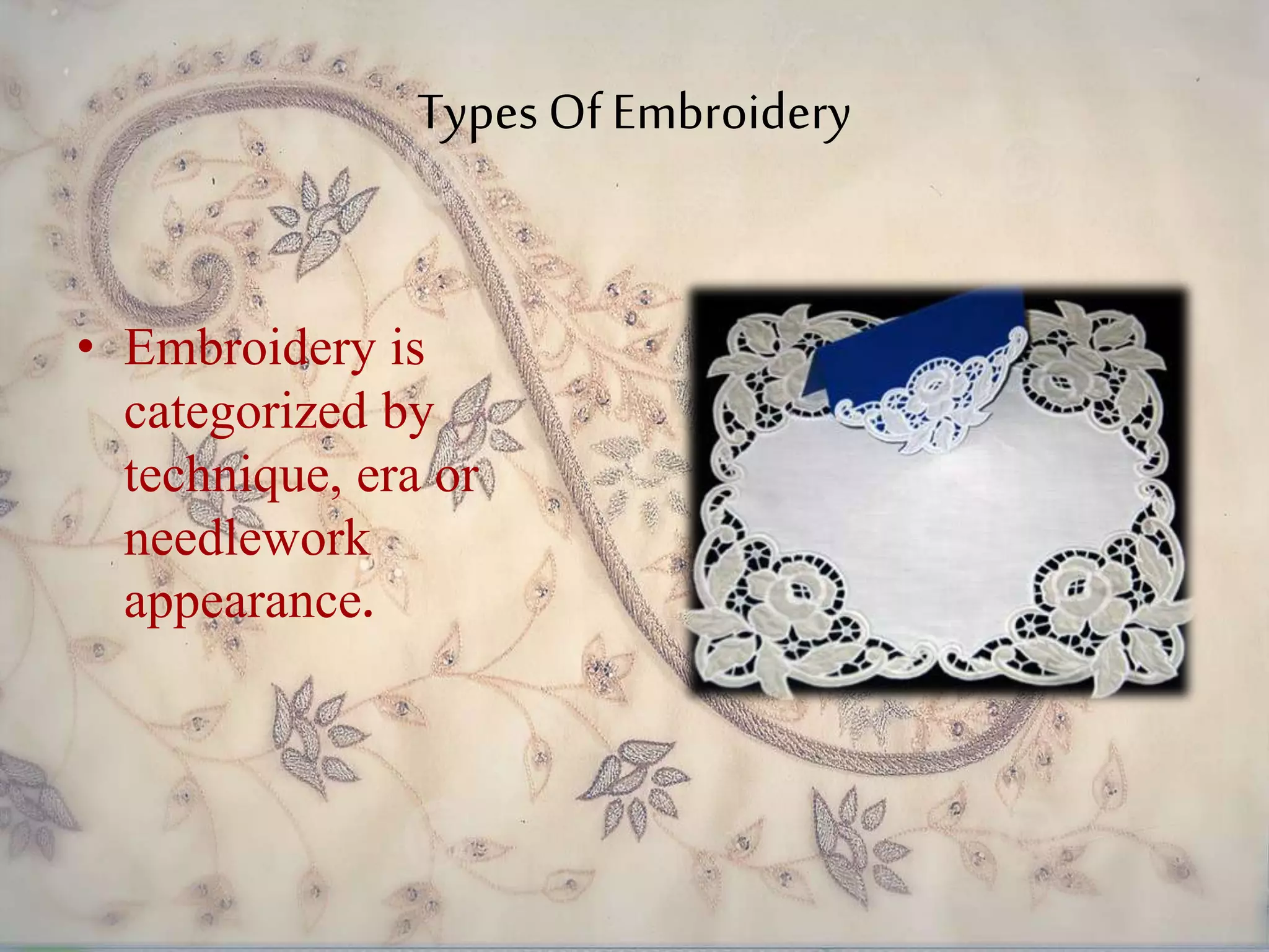 Types of embroidery machine | PPTX