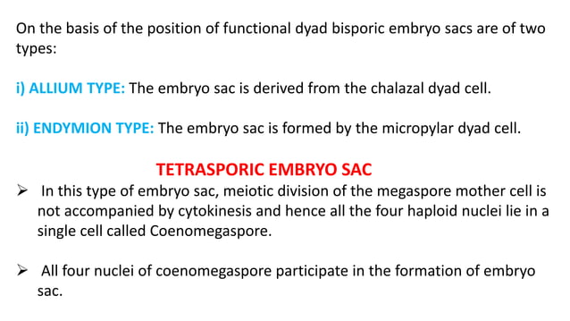 Types of embryosac | PPTX | Infertility | Reproductive Health