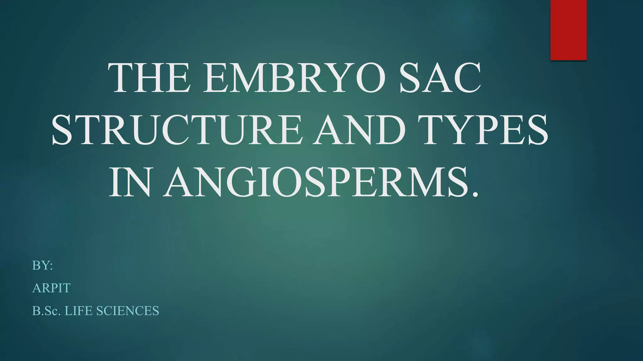 Types of embryo sac in plants. | PPTX