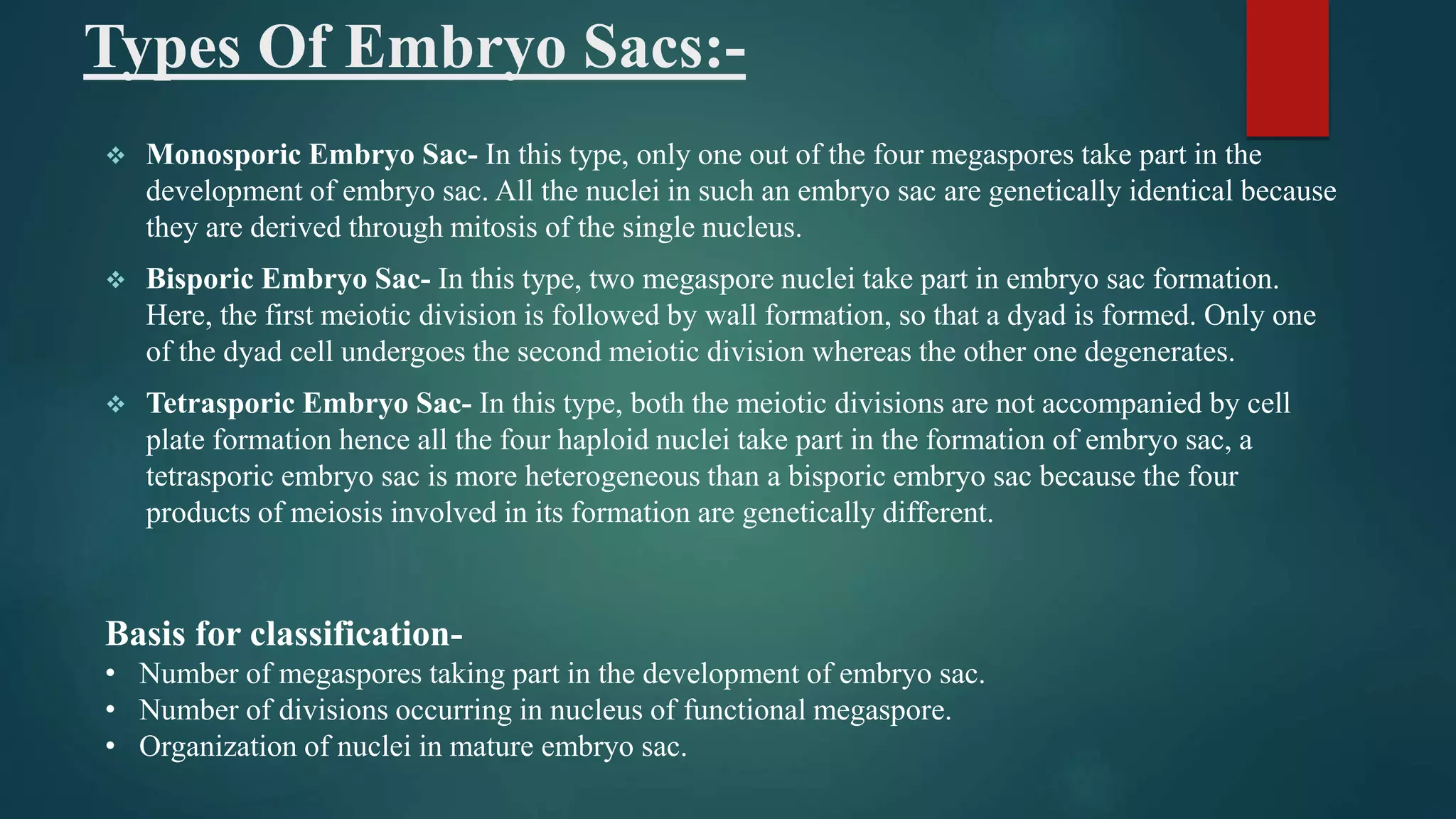 Types of embryo sac in plants. | PPTX