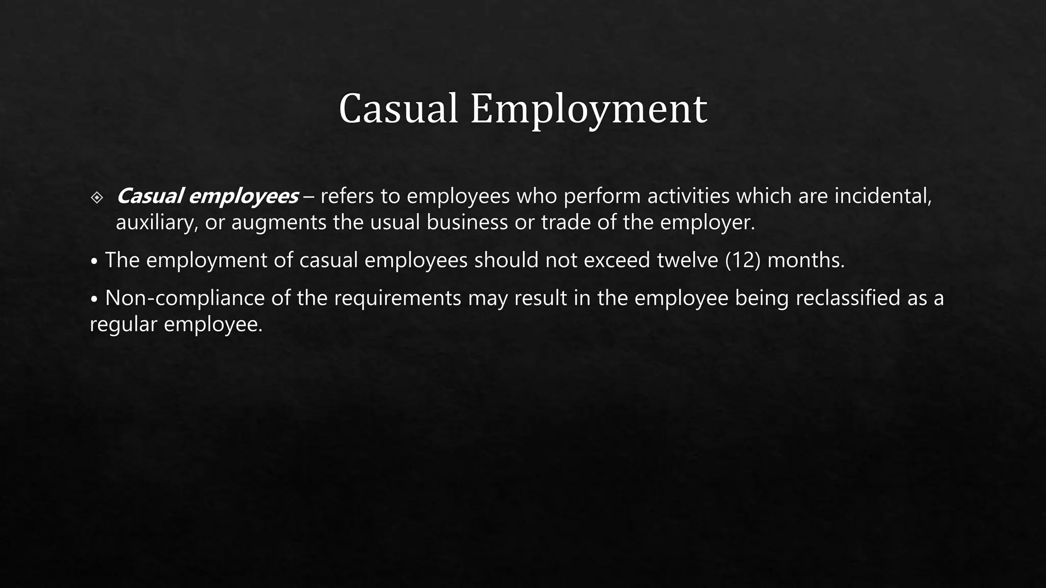 employment types - different classifications | PPTX