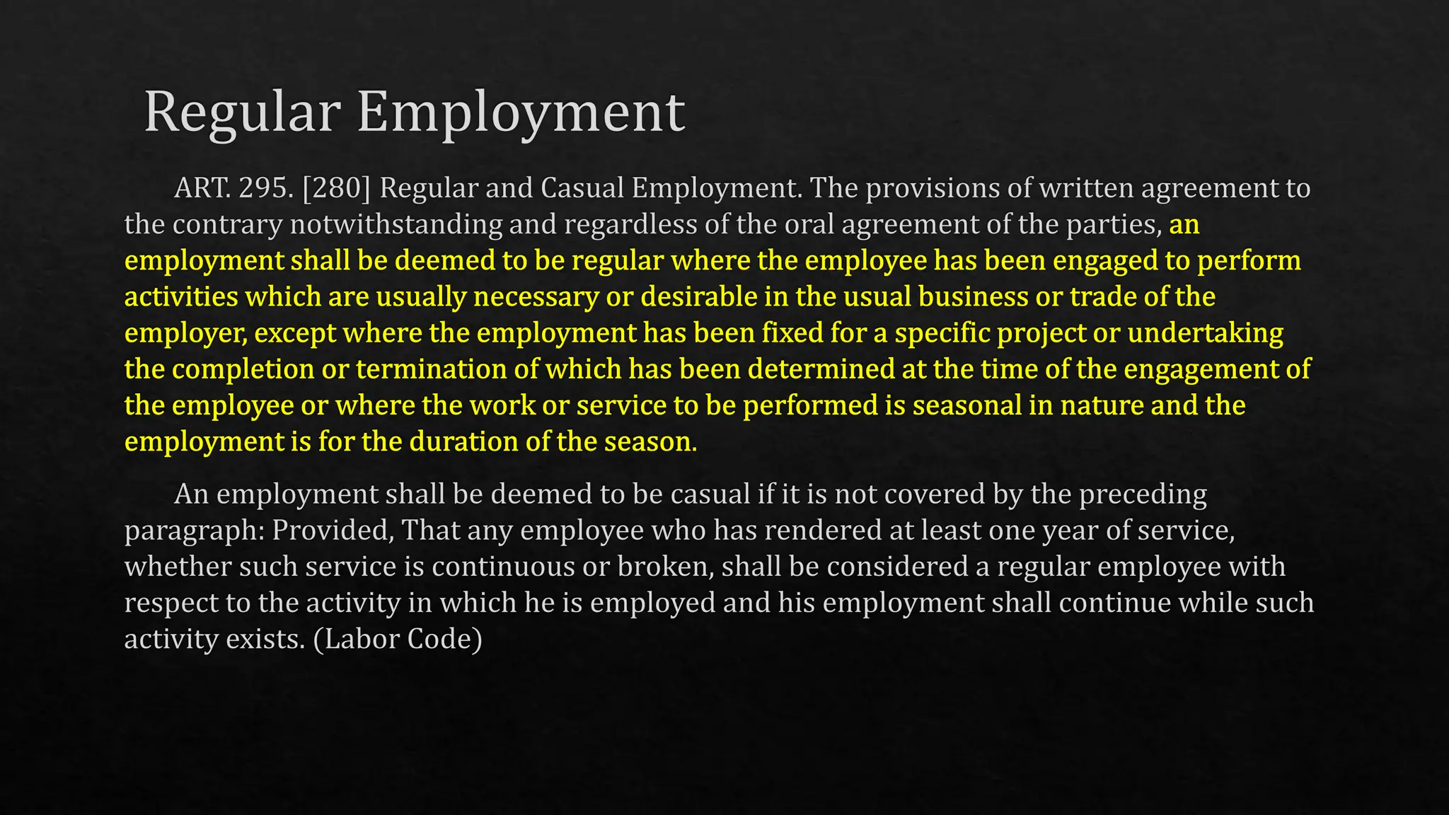 employment types - different classifications | PPTX