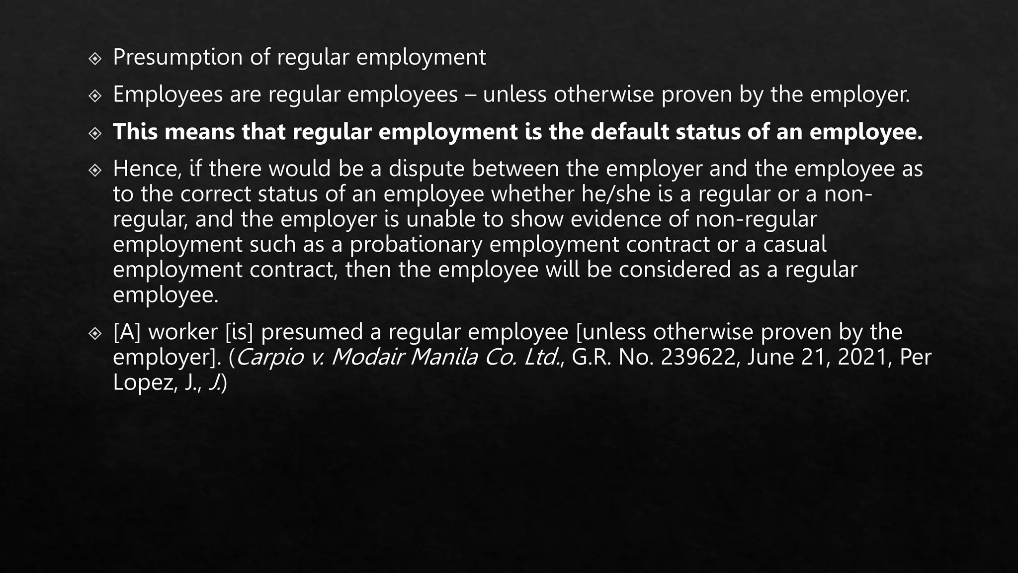employment types - different classifications | PPTX
