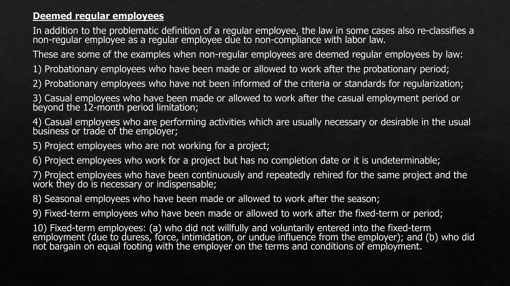 employment types - different classifications | PPTX
