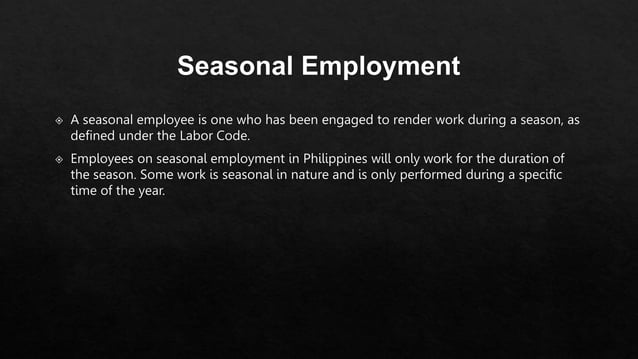 employment types - different classifications | PPTX