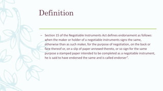 Types of endorsement | PPTX