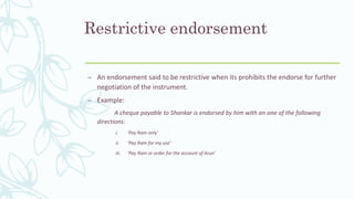 Types of endorsement | PPTX