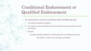 Types of endorsement | PPTX