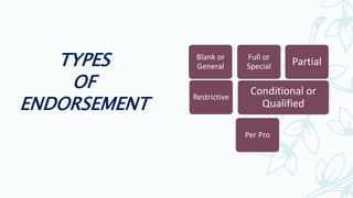 Types of endorsement | PPT