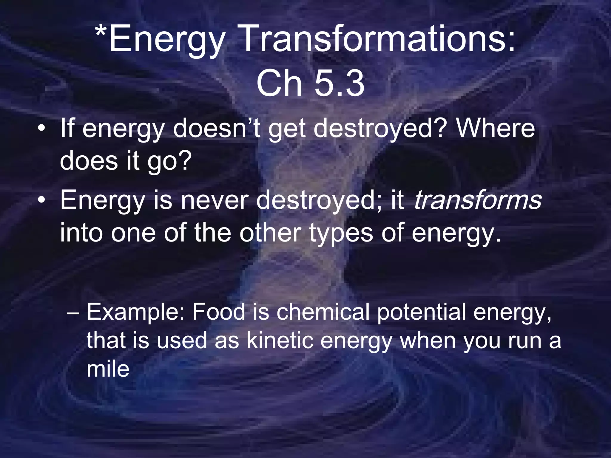 Energy Transformation | PPT