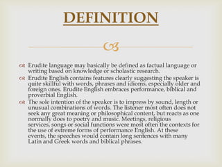 Types of English | PPTX